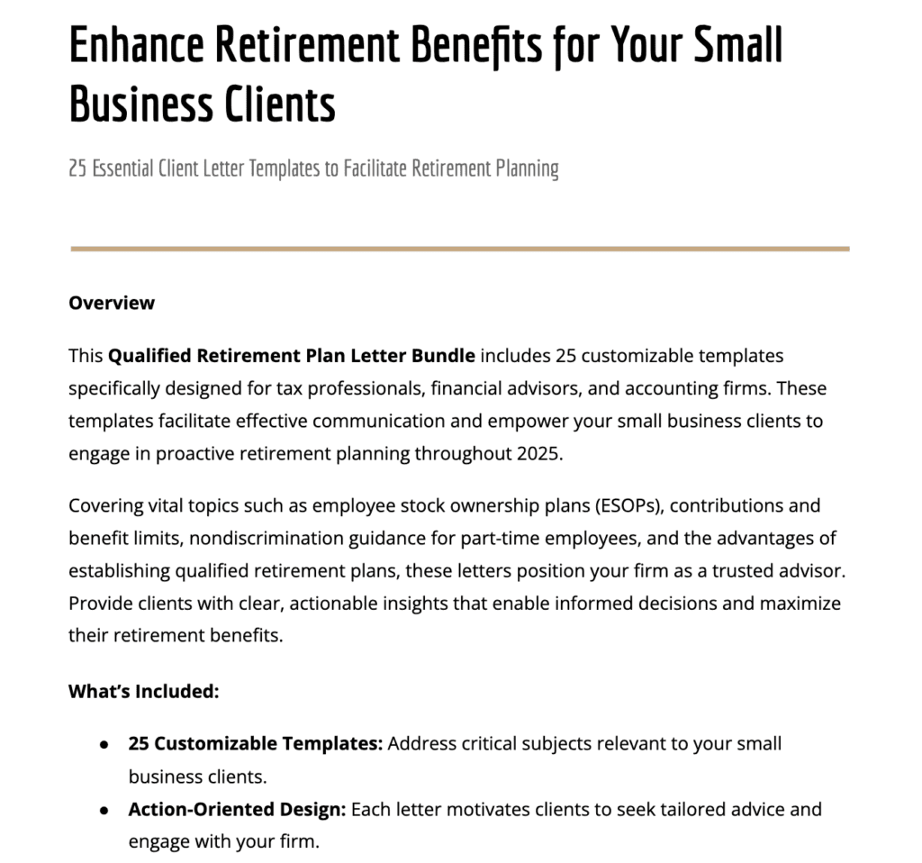 30 Ready-to-Use Tax Client Letter Templates for 2025 | Boost Your Tax ...
